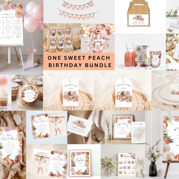 Peach Invitation - Etsy