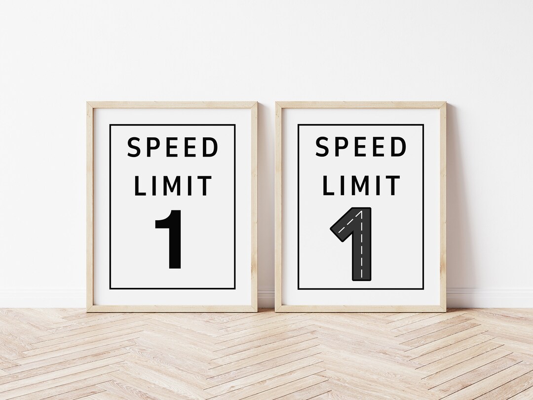 Editable Speed Limit Sign, Race Car Birthday Party Sign, Two Fast Bday ...
