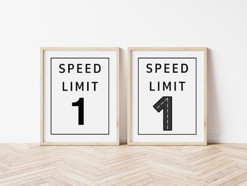 Editable Speed Limit Sign, Race Car Birthday Party Sign, Two Fast Bday ...