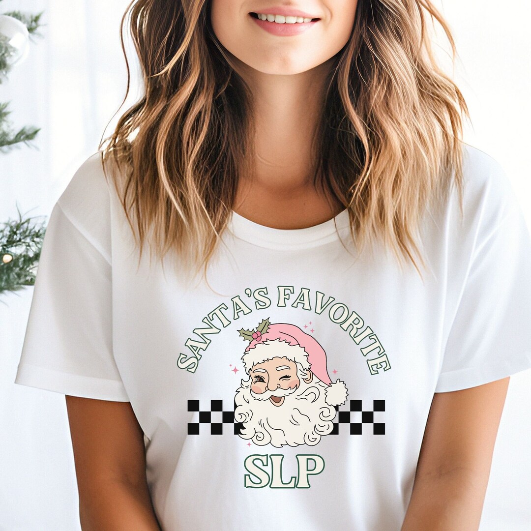 Santa's Favorite SLP - SLP Christmas, Speech Therapist Gift, Speech ...