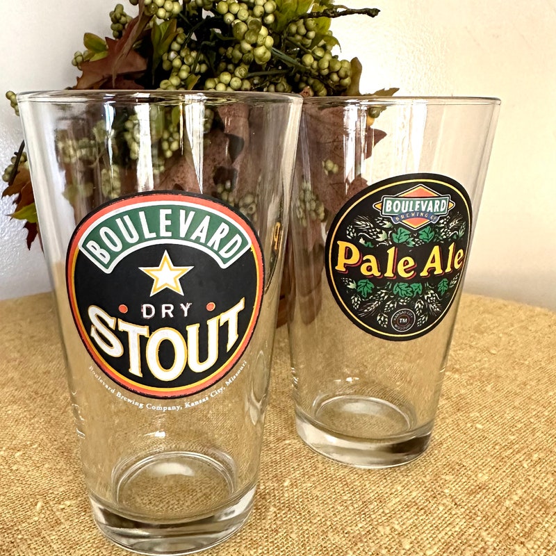 Vintage Beer Glasses - Etsy
