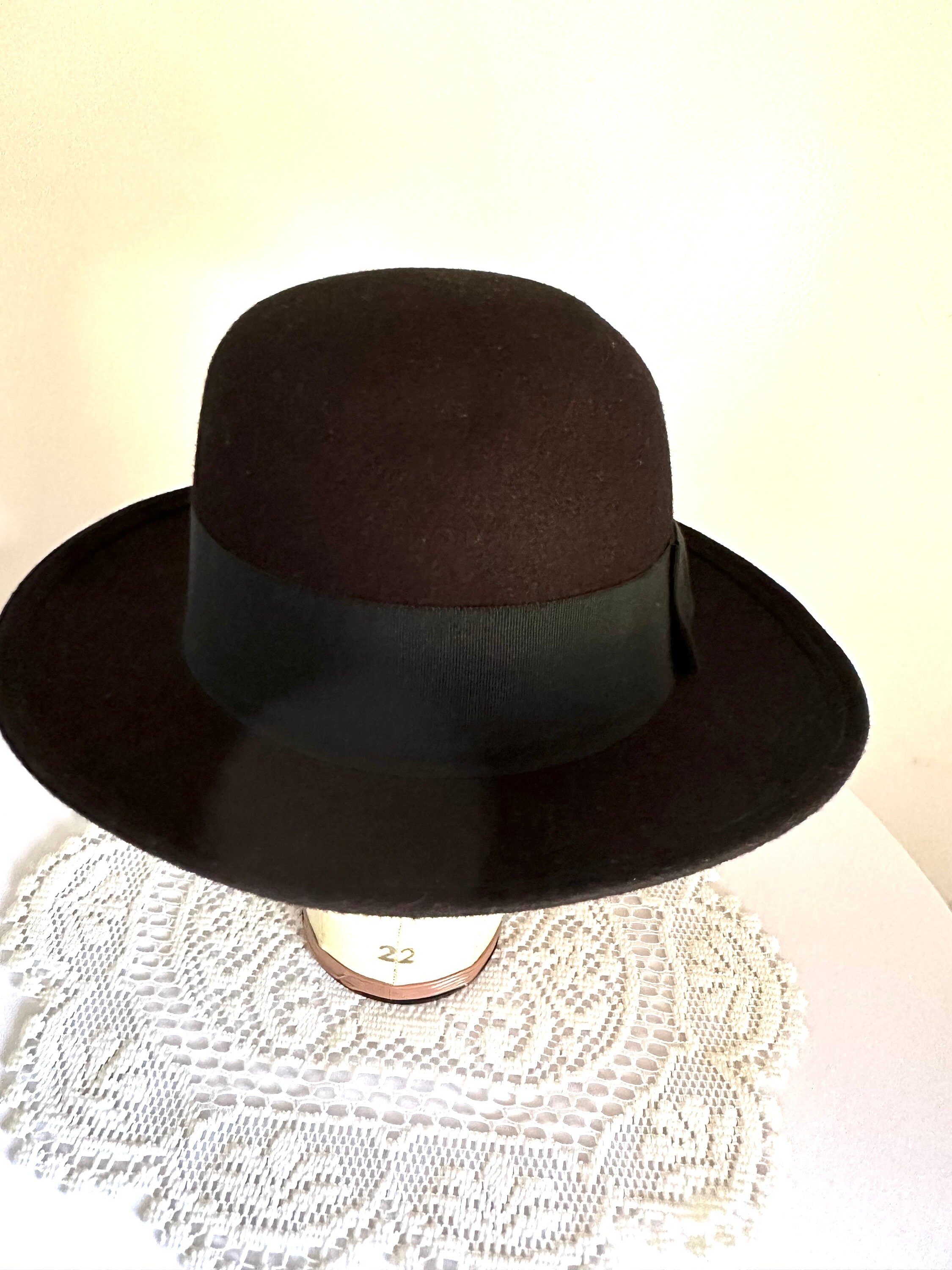 Vintage Men's Black Wool Felt Bowler, Made in USA - Etsy