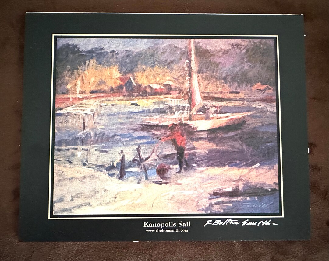 Kanopolis Sail Print Signed by R. Bolton Smith, 10" X 8" - Etsy