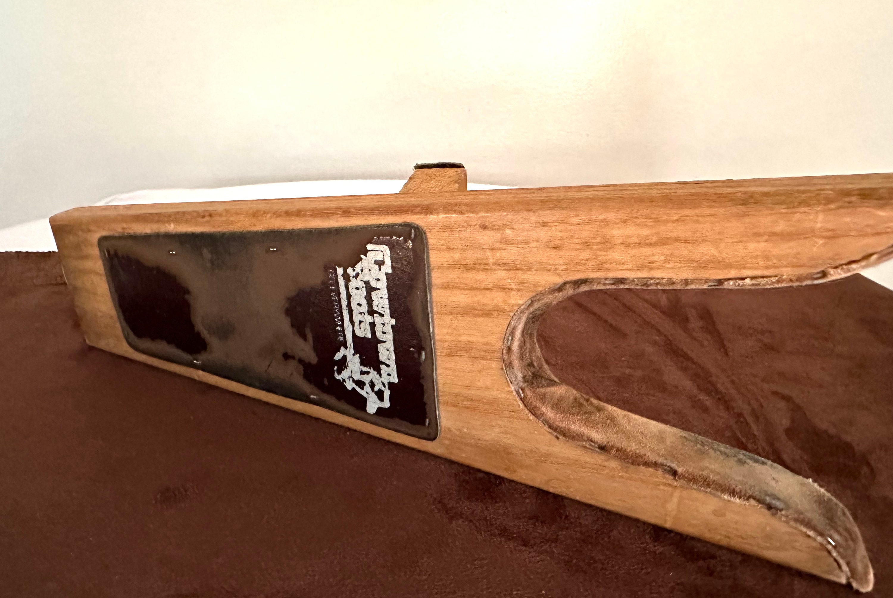 Vintage Solid Wood and Leather Boot Jack - Etsy