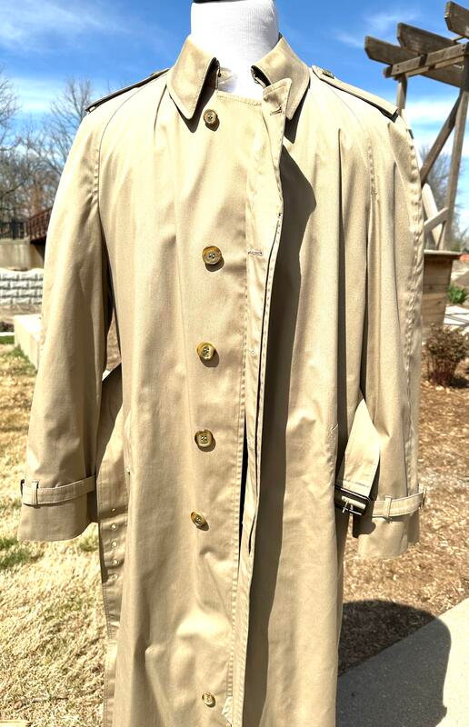 Vintage Men's Tan Overcoat by Hart Schaffner and Marx, Size 44L - Etsy