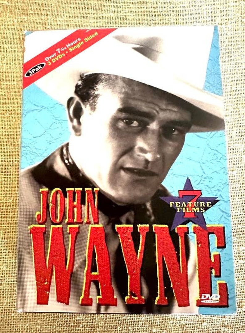 Vintage John Wayne 3 Pack DVD Box Set, 7 Feature Films - Etsy