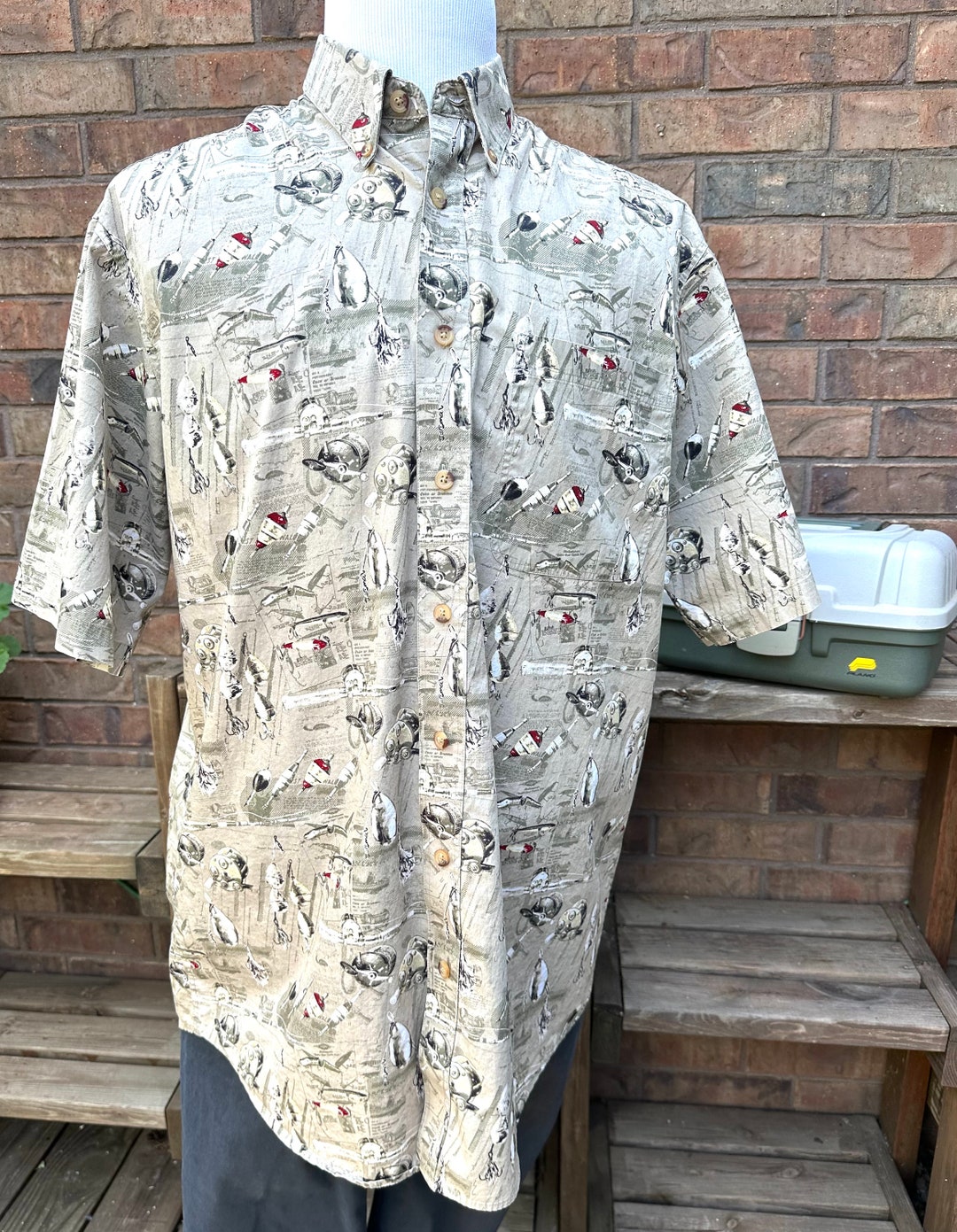 Men's Fishing Lure Shirt by Bit and Bridle Outfitters, Size LT - Etsy