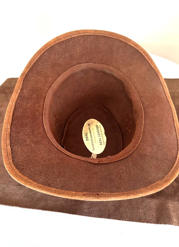 Vintage Suede Leather Bush Hat, Size Small, Made in S… - Gem