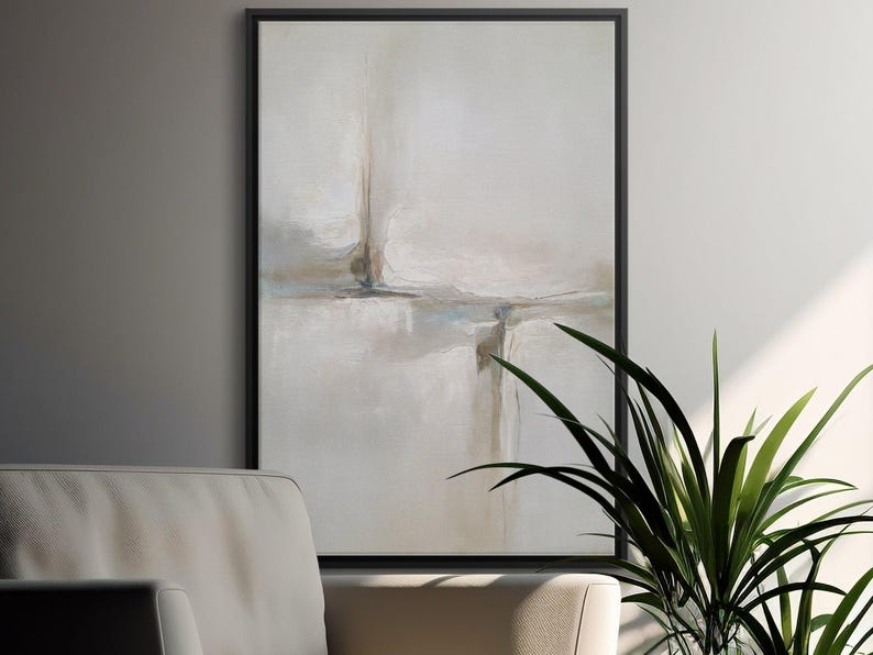 Neutral Abstract Art Printable Modern Minimalist Decor, Instant Digital ...