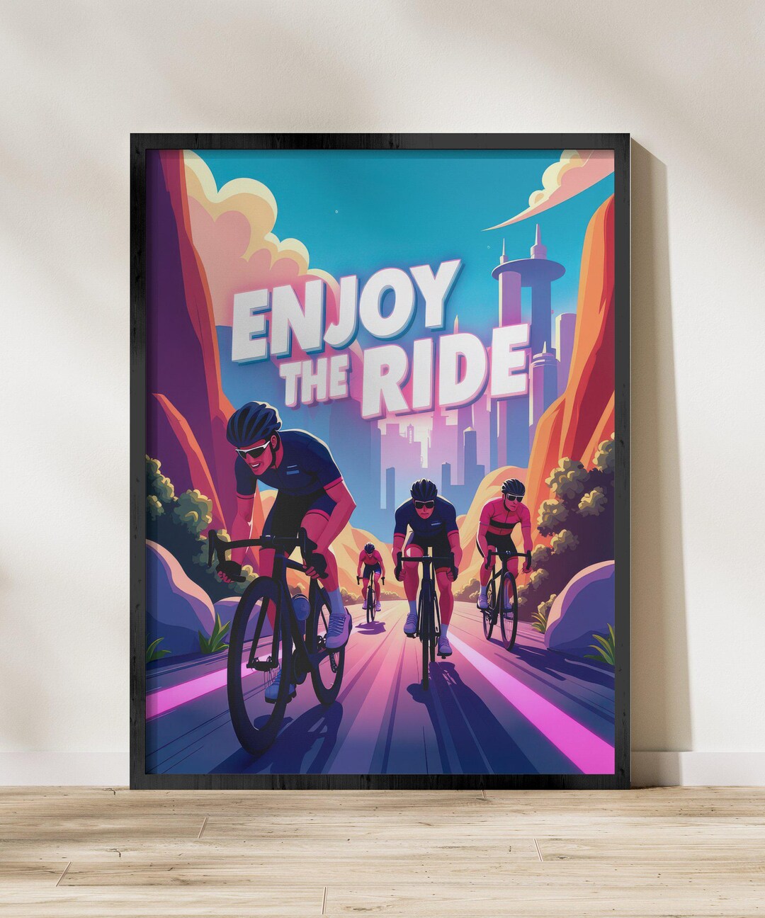 Enjoy the Ride Bike Art, Instant Download, Motivational Wall Art ...