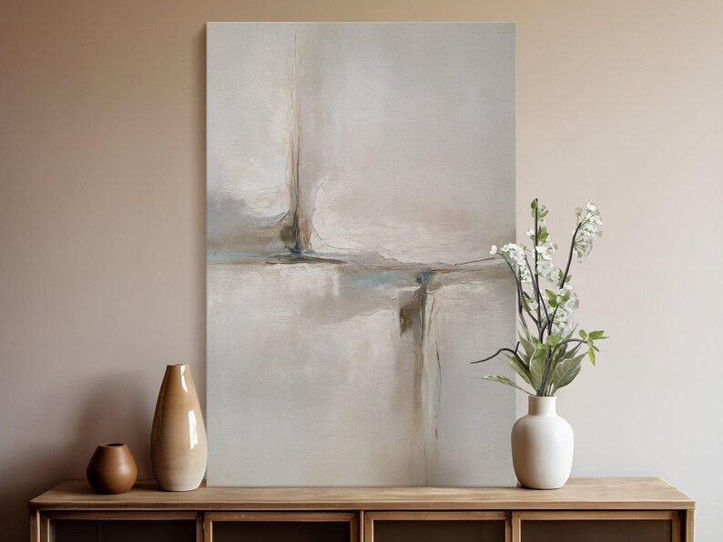 Neutral Abstract Art Printable Modern Minimalist Decor, Instant Digital ...