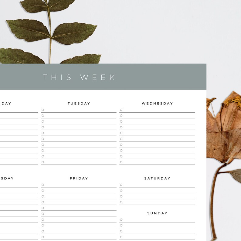 Weekly Planner Printable - Weekly To-do List - Simple, Minimalist ...