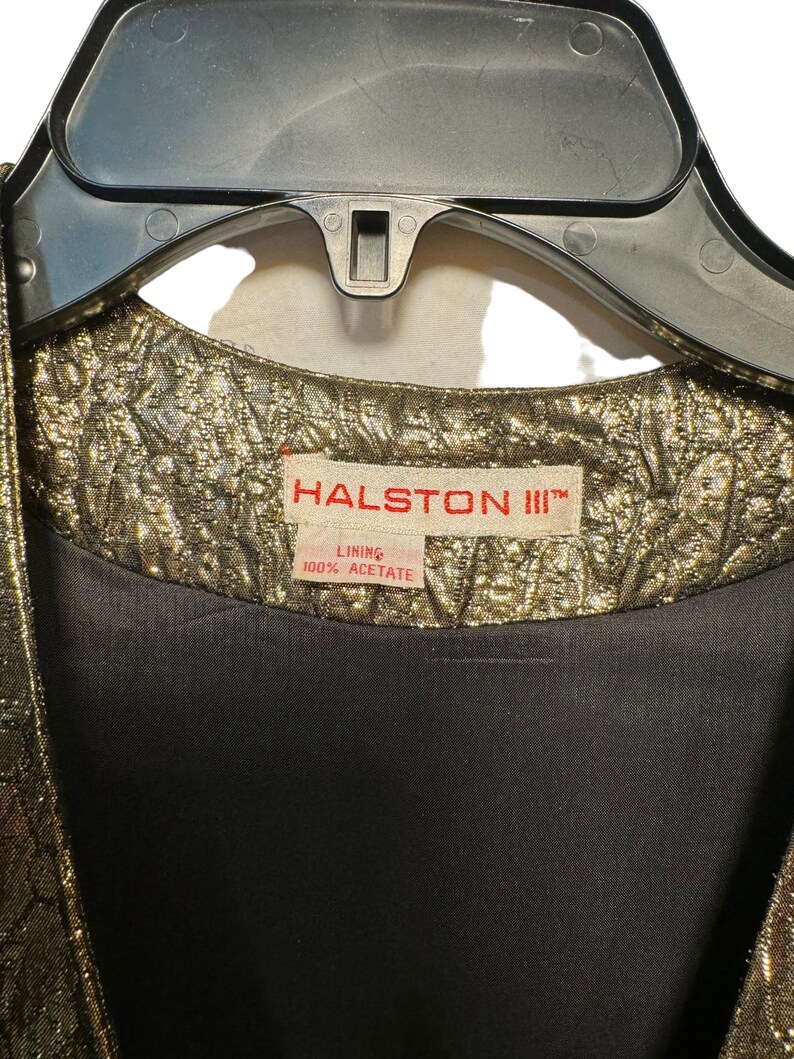 1980's Halston Metallic and Velvet Evening Dress Gold - Etsy