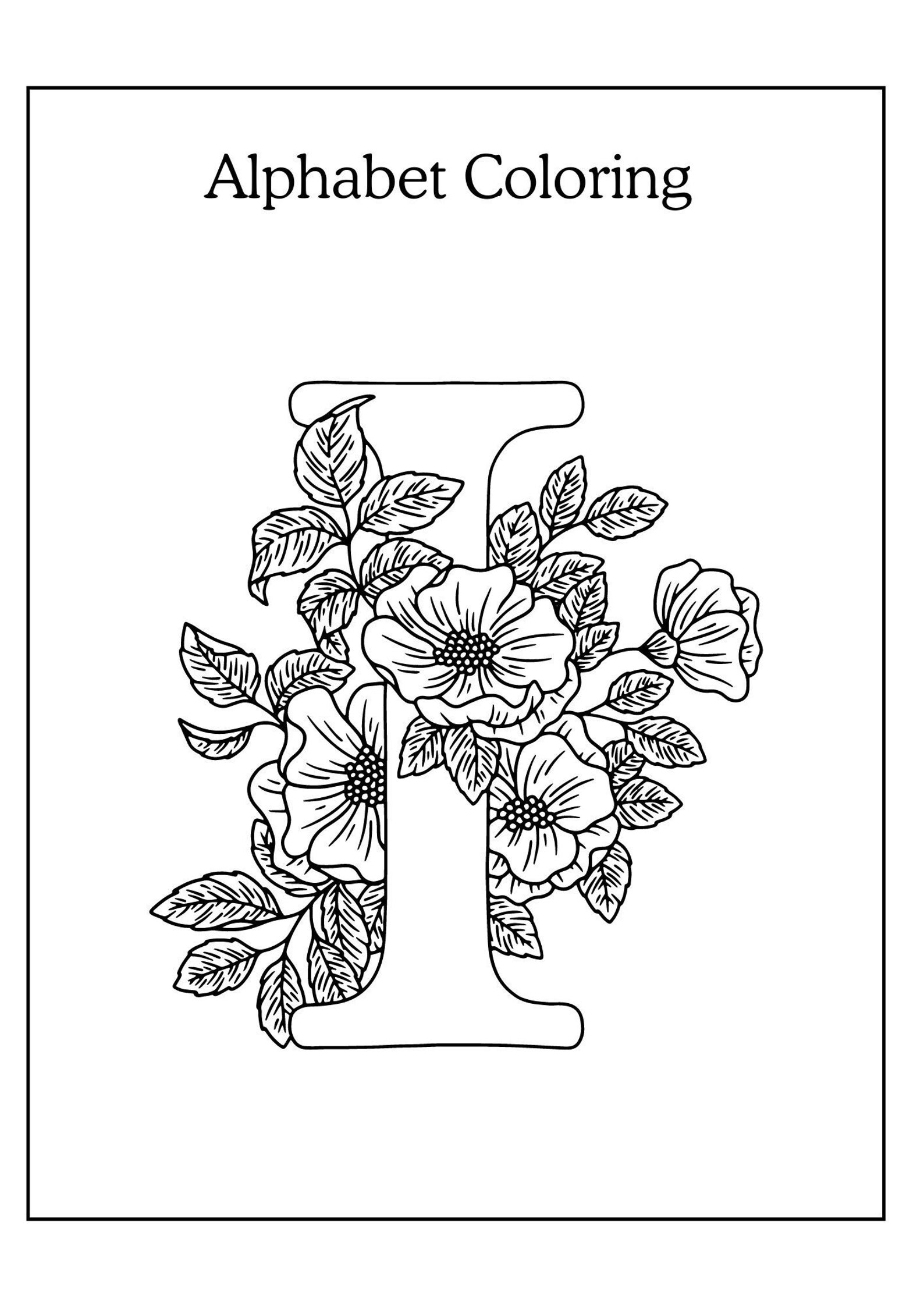 Alphabet Coloring Book - Etsy