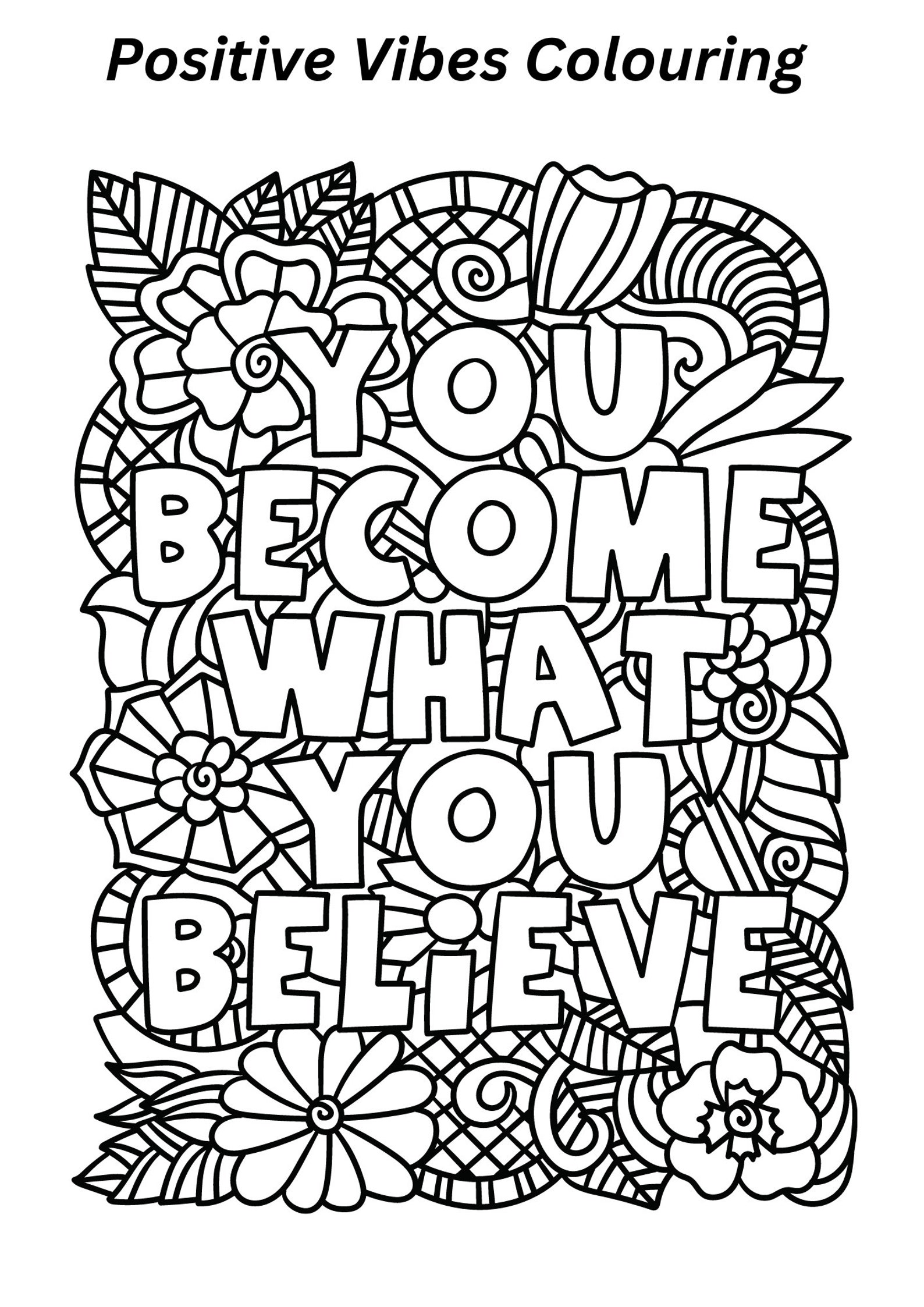 Positive Vibes Coloring Book - Etsy
