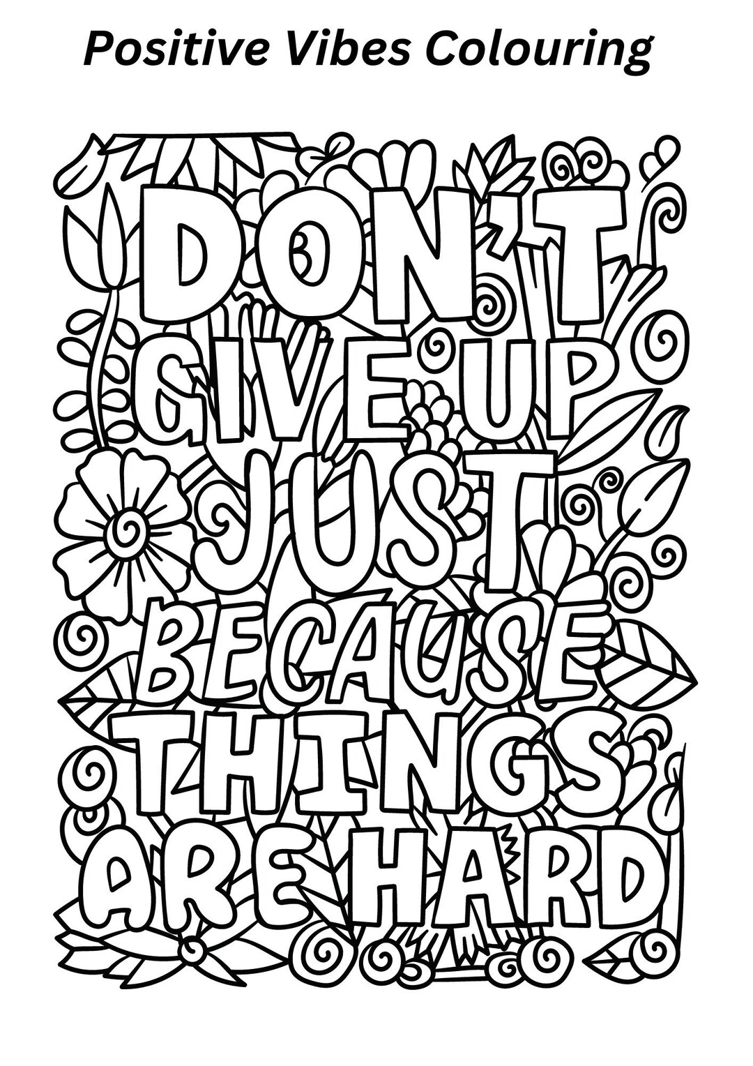 Positive Vibes Coloring Book - Etsy