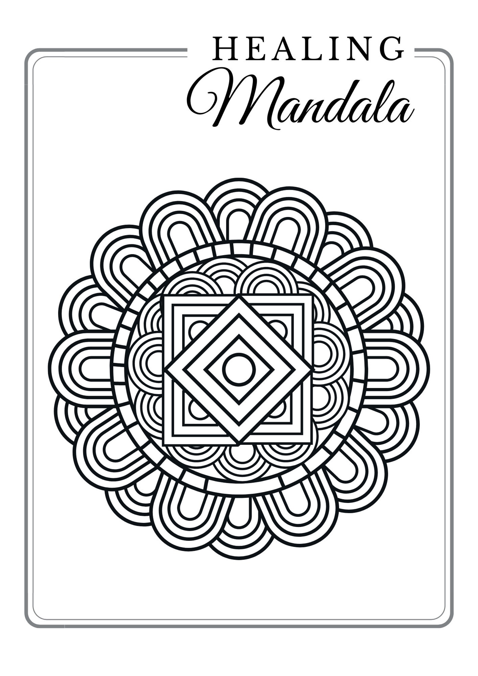 Healing Mandala Coloring Book - Etsy