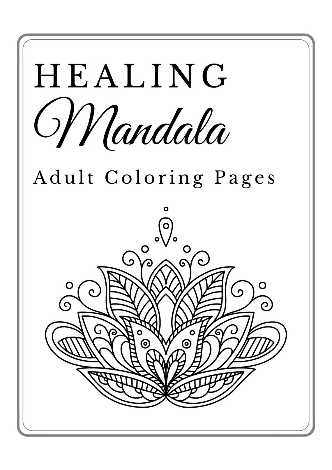 Healing Mandala Coloring Book - Etsy