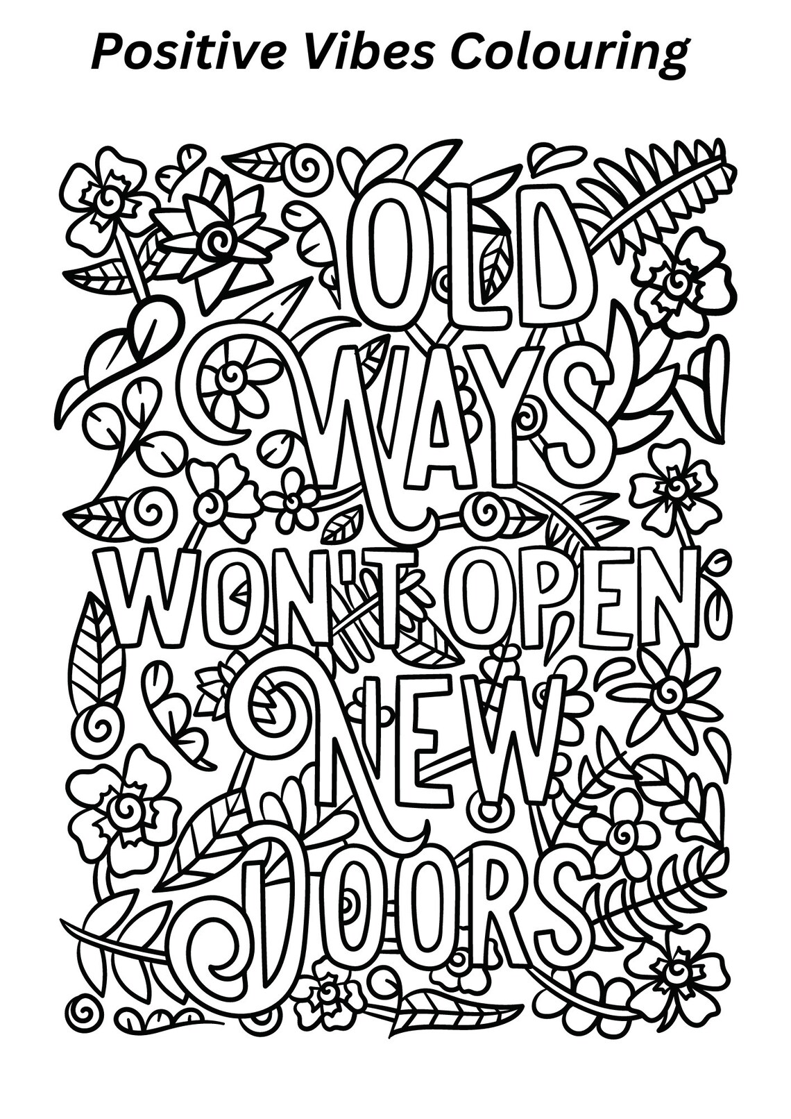 Positive Vibes Coloring Book - Etsy