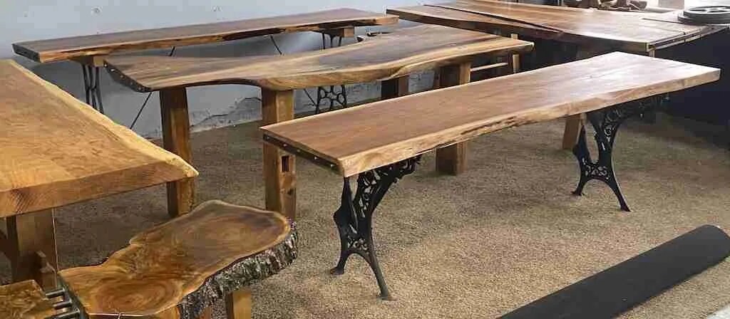 Black Walnut Table With Sewing Machine Legs - Etsy