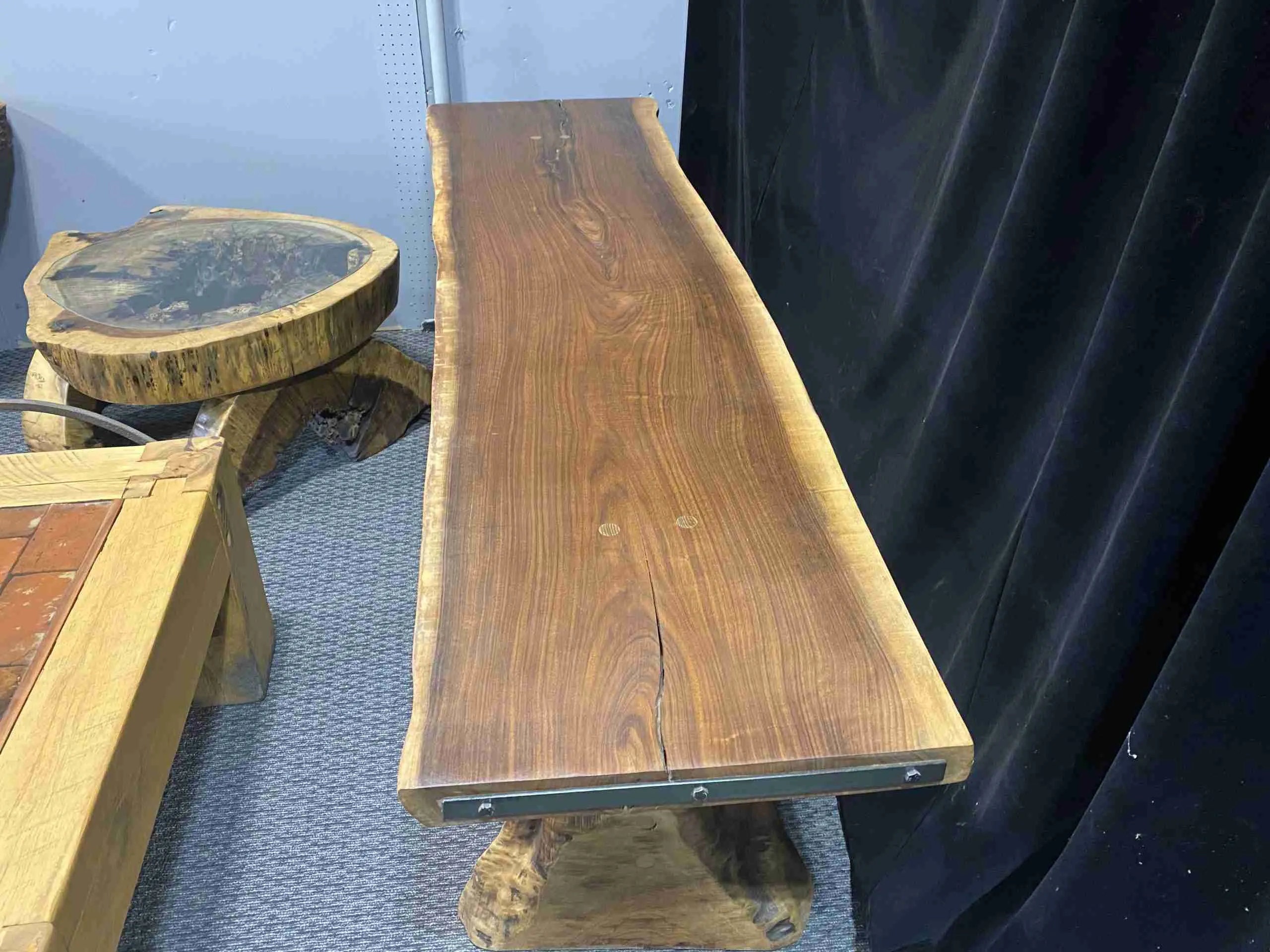 Thick Walnut Trestle Table - Etsy