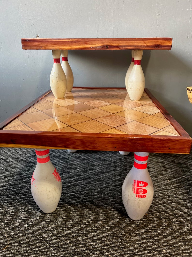 Curly Maple Parquet Bowling Table - Etsy