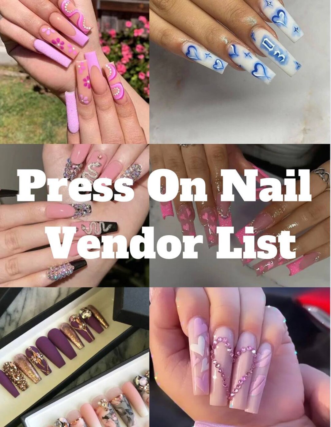 Press on Nail Vendor List - Etsy