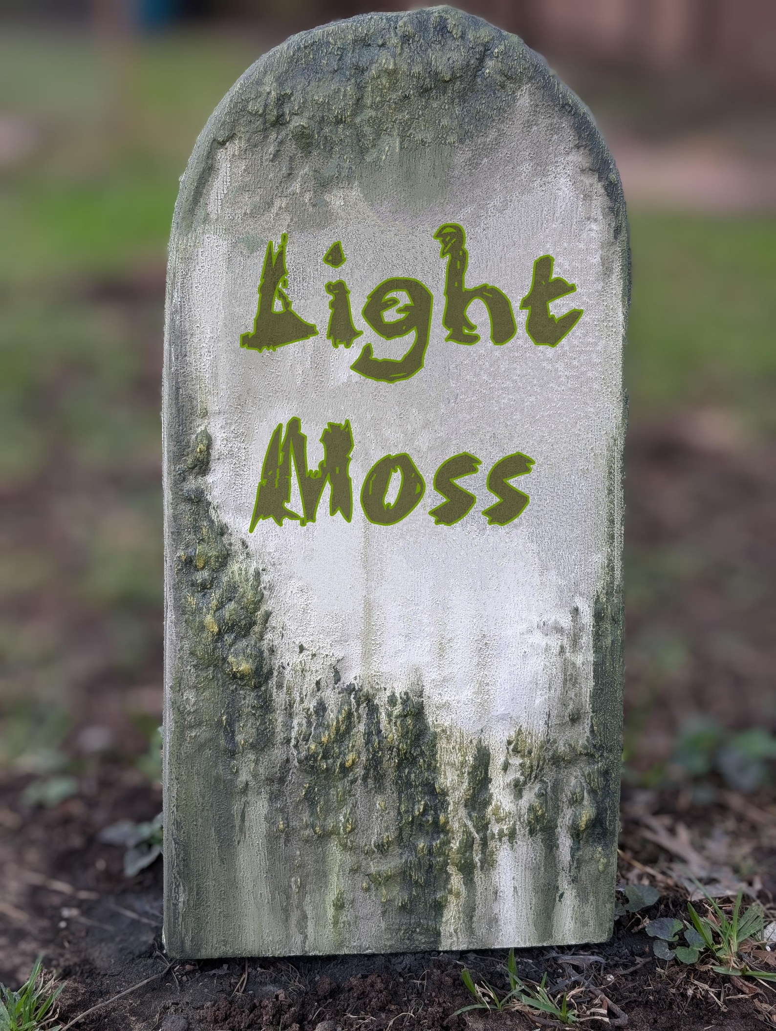 Gothic Cross Gravestone Prop – Custom Faux Moss Finish - Etsy