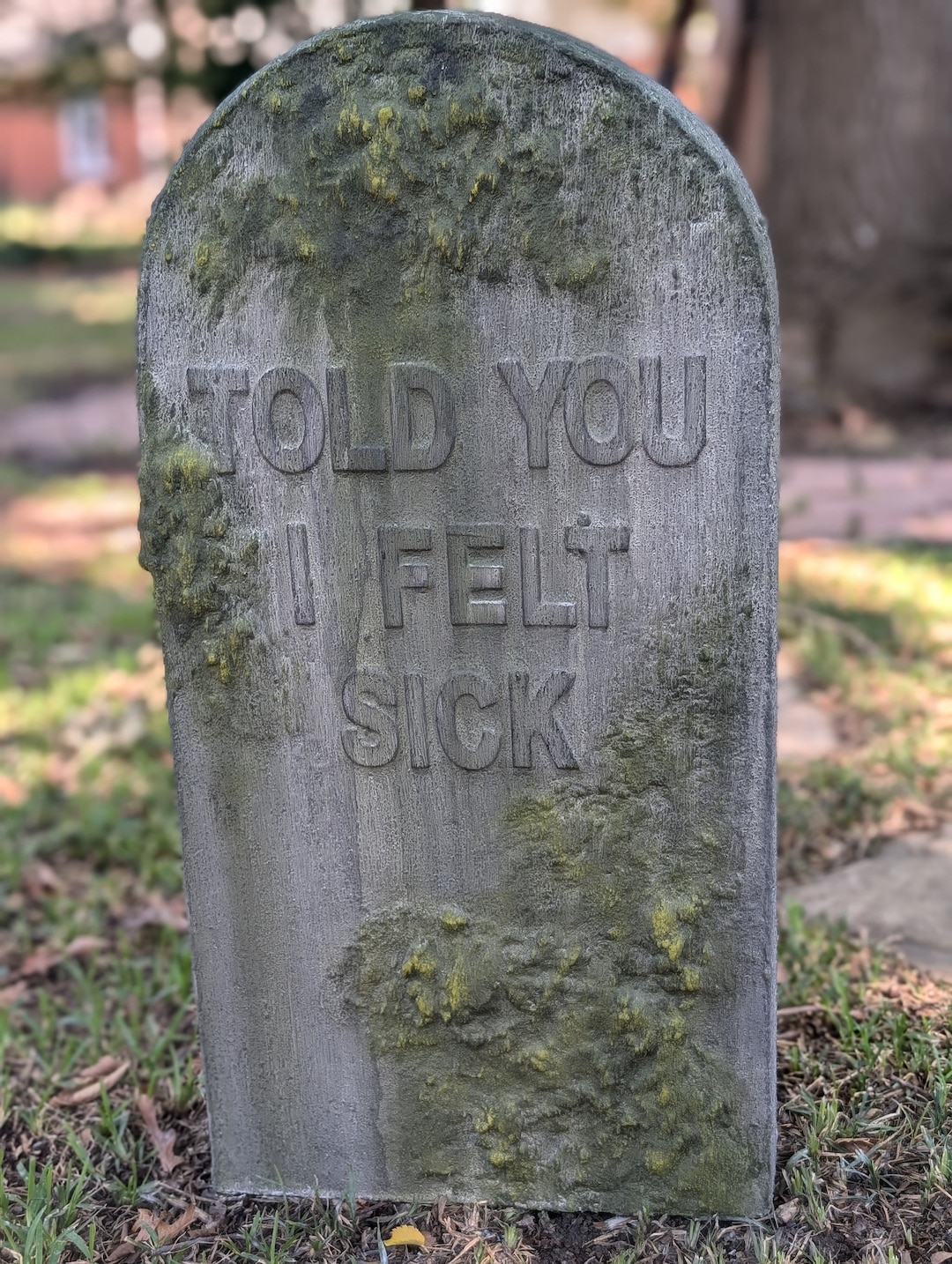 Spooky Made to Order Custom Gravestone With Moss & Weathering Creepy ...
