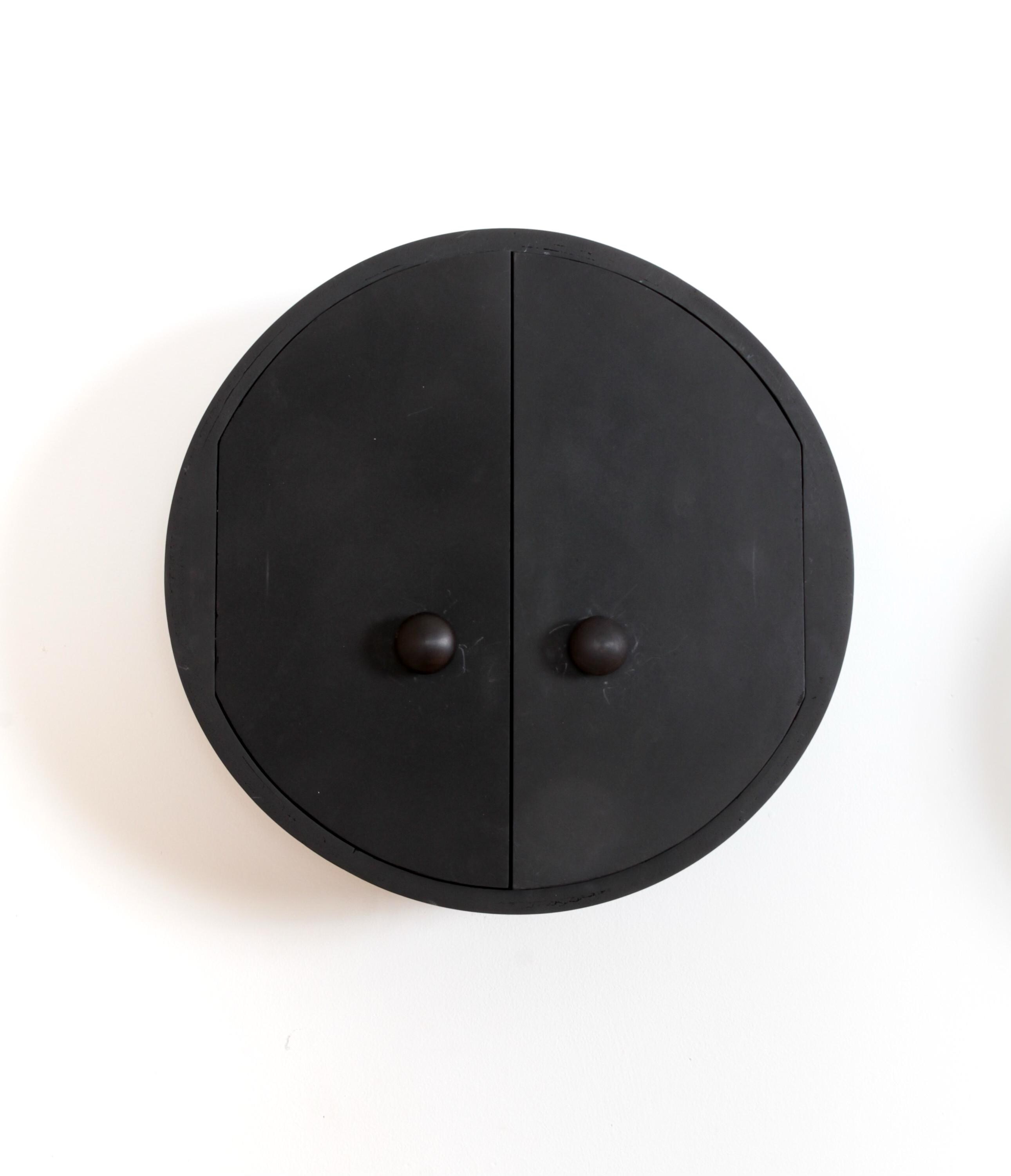 Custom Handcrafted Circle Wooden Cabinet | Circular Wall Hanging ...