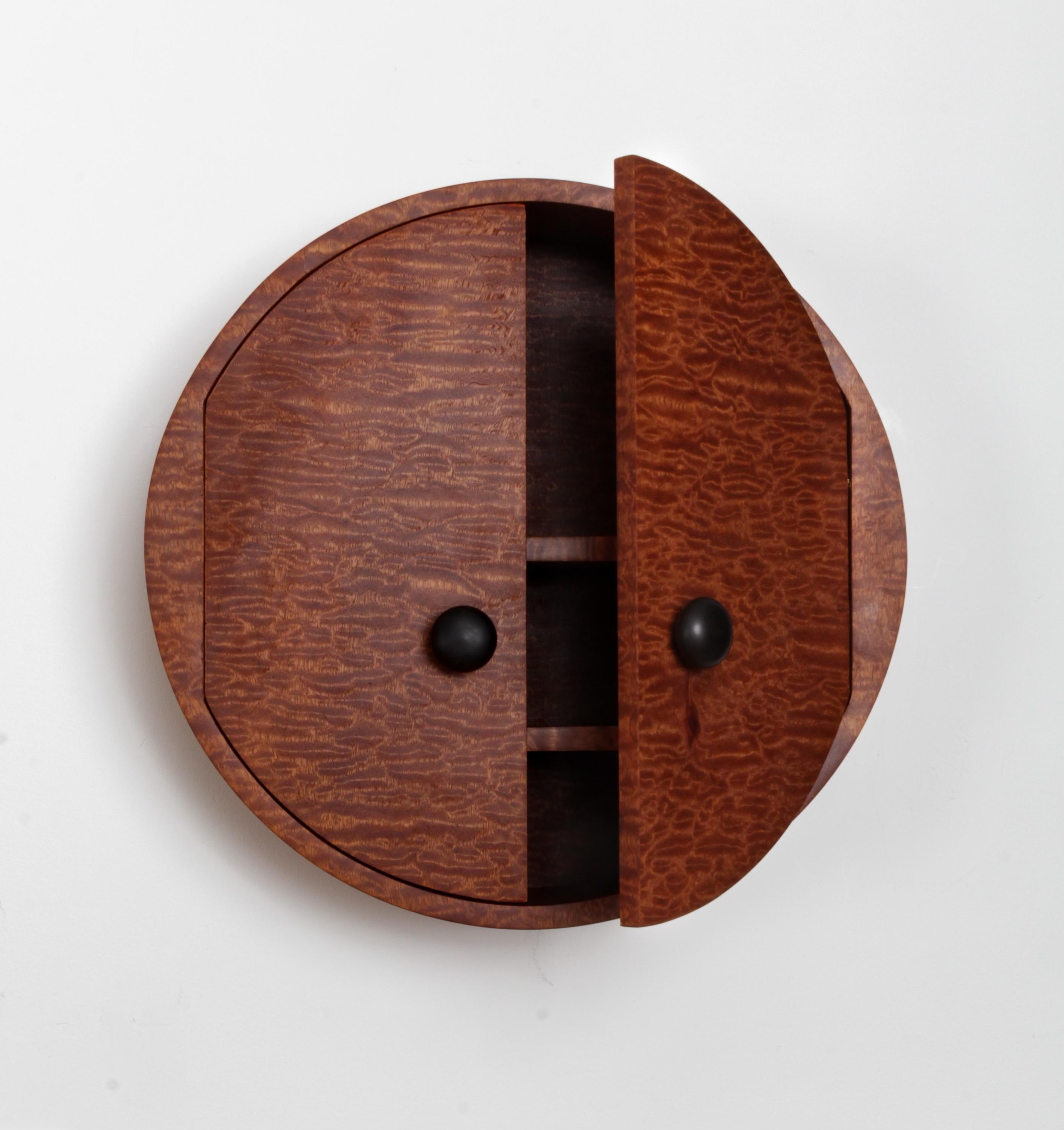 Custom Handcrafted Circle Wooden Cabinet | Circular Wall Hanging ...