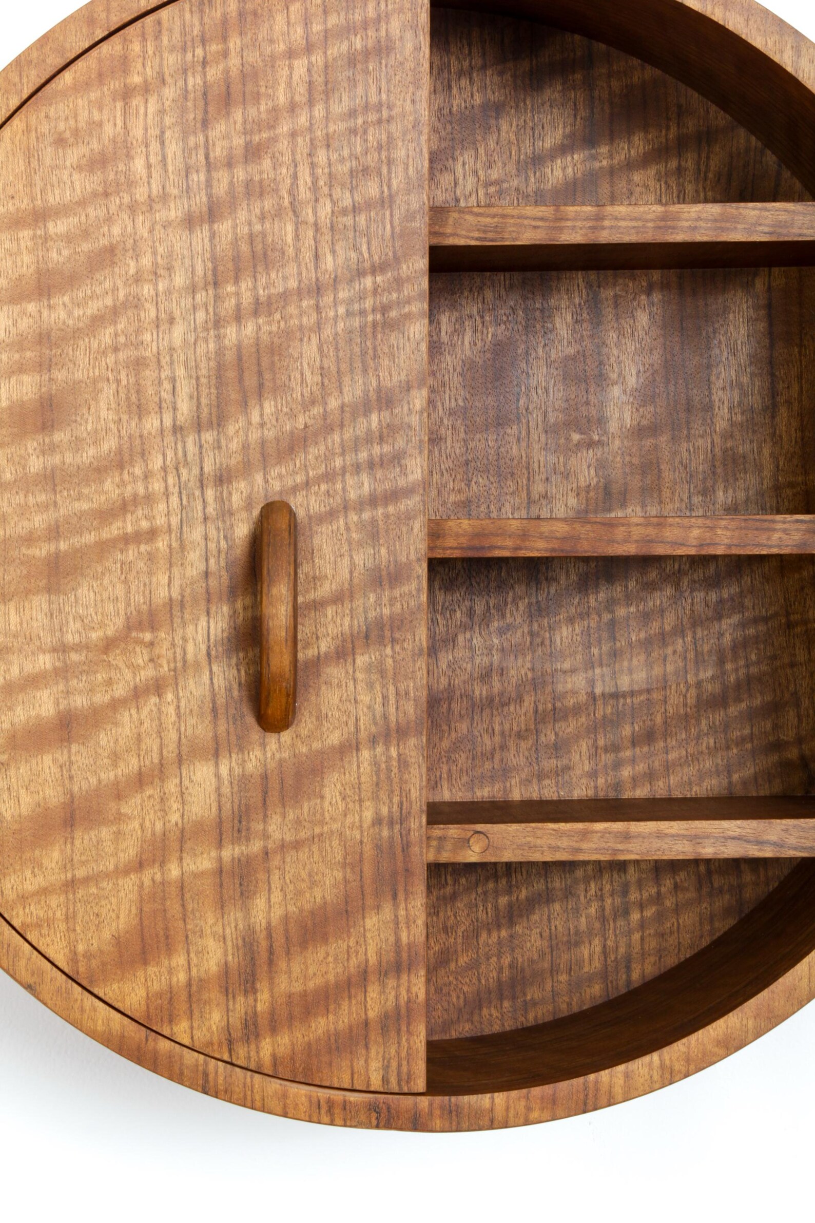 Custom Handcrafted Circle Wooden Cabinet | Circular Wall Hanging ...