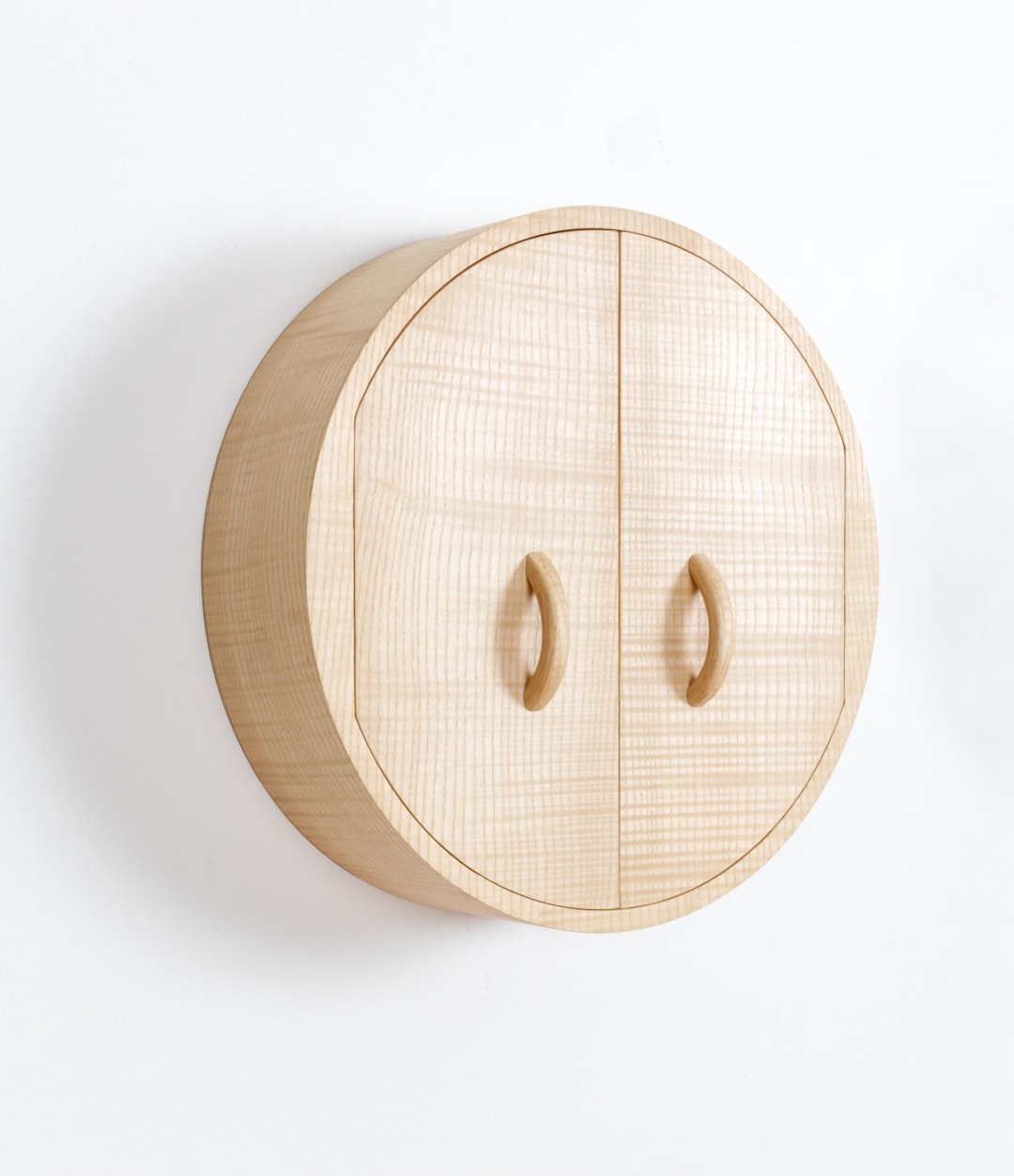 Custom Handcrafted Circle Wooden Cabinet | Circular Wall Hanging ...
