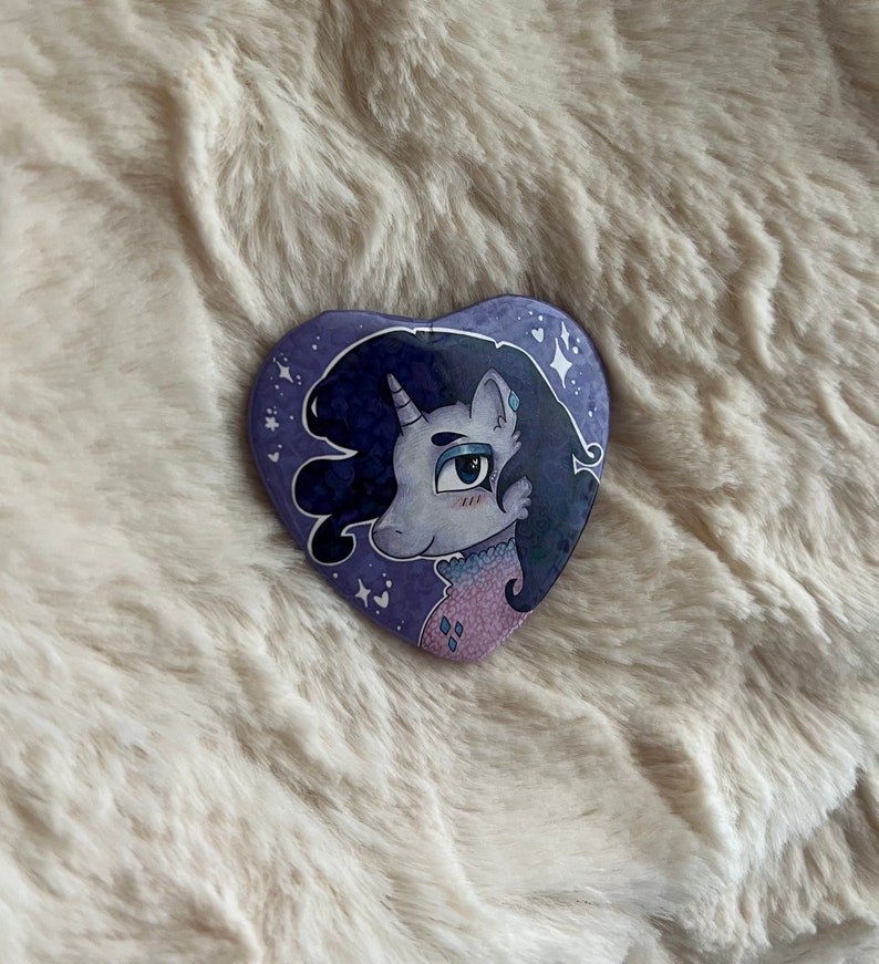 Rarity MLP Pin / 2.5x2.25 in / My Little Pony - Etsy