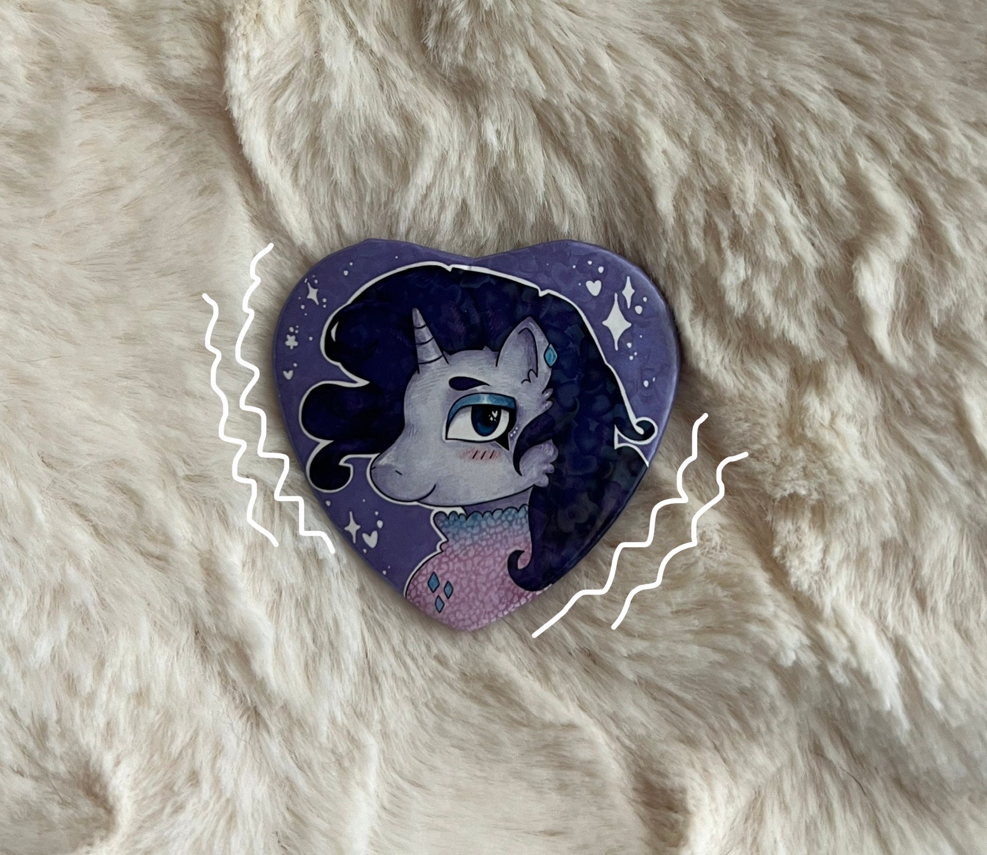 Rarity MLP Pin / 2.5x2.25 in / My Little Pony - Etsy