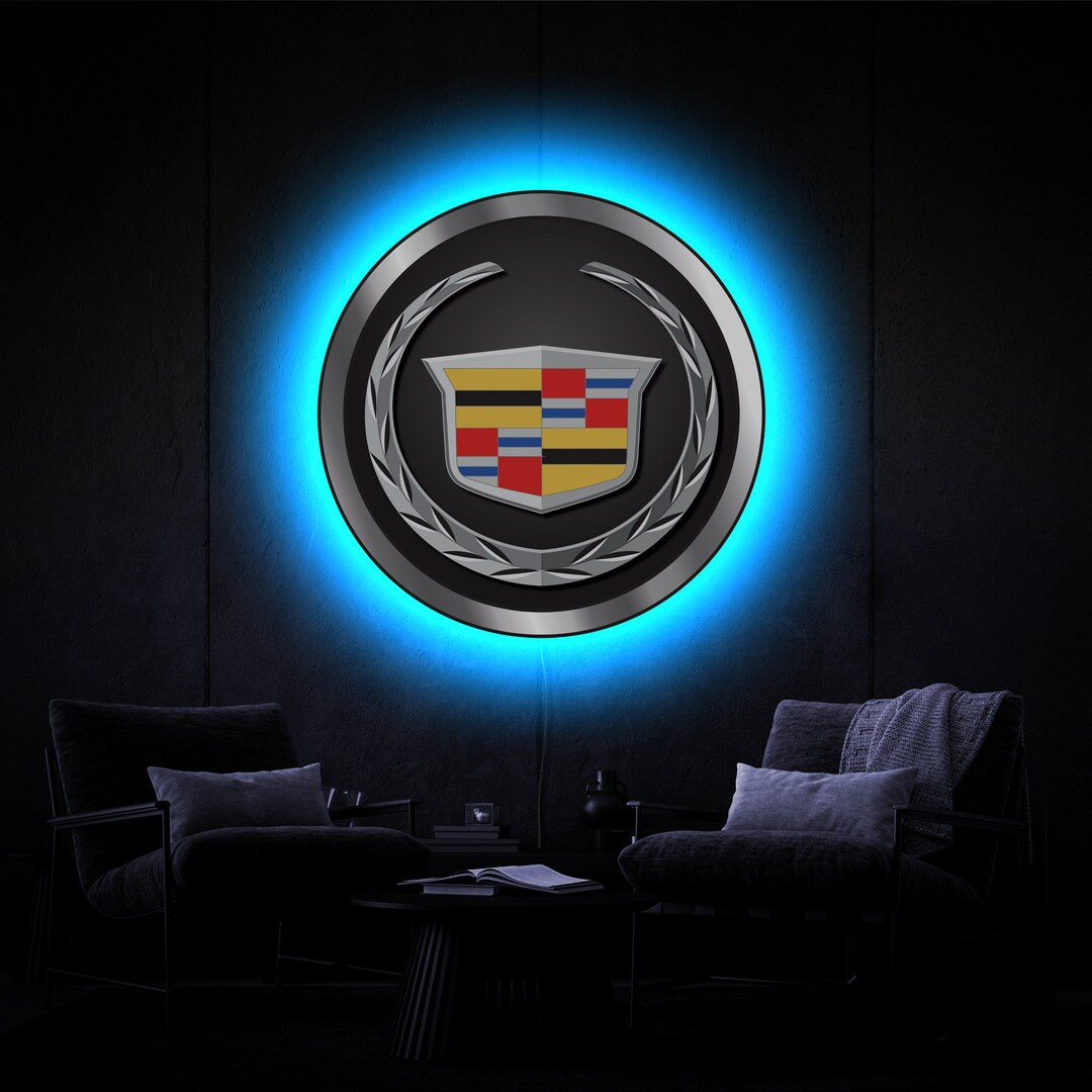 Cadillac Neon Sign Cadillac Led Emblem Cadillac Logo Sign - Etsy