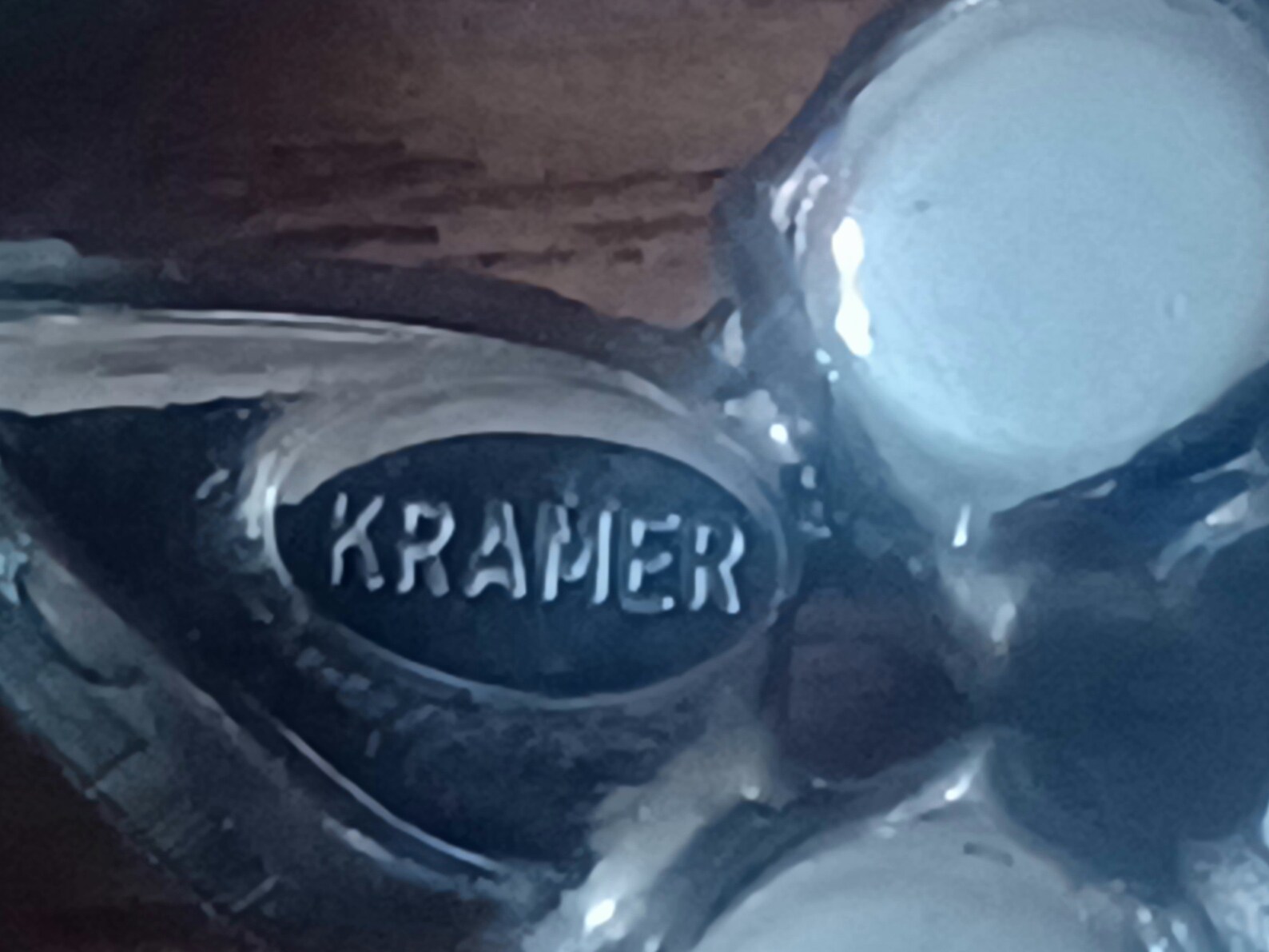 Stunning Vintage Large Kramer of New York Brooch Blue Green Iridescent ...