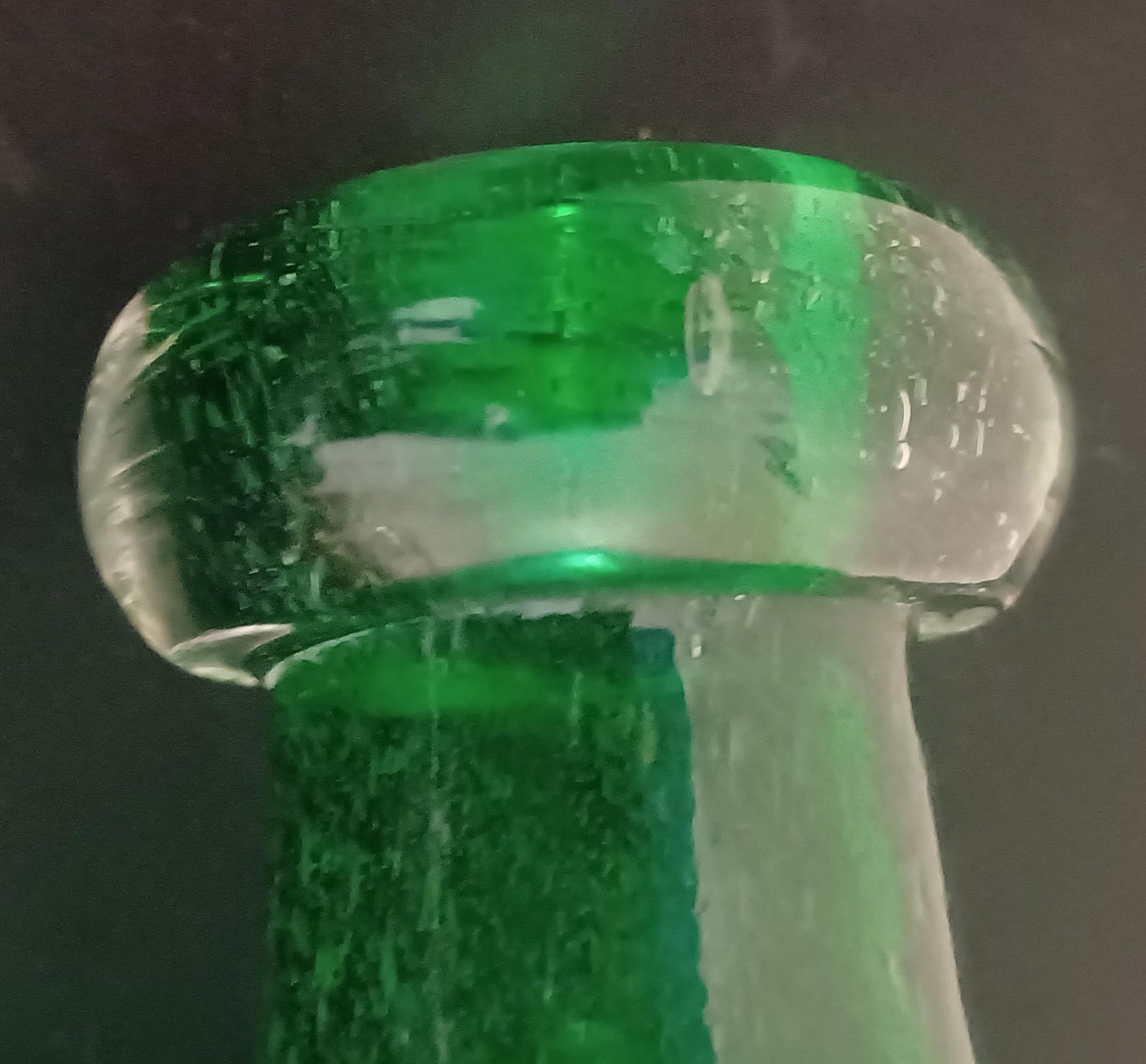 Rare Simon Pearce Green Glass Bottle Vase Air Bubbles Maker's Pontil ...