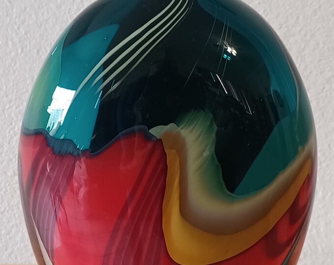 Peter Layton 'green Paradiso' Large Form Dropper Freeblown Art Glass ...