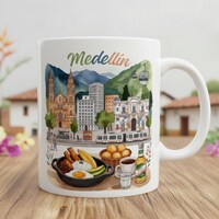 Bogota Colombia Mug | Colorful Ceramic Icons Travel Mug | 11oz 325ml ...