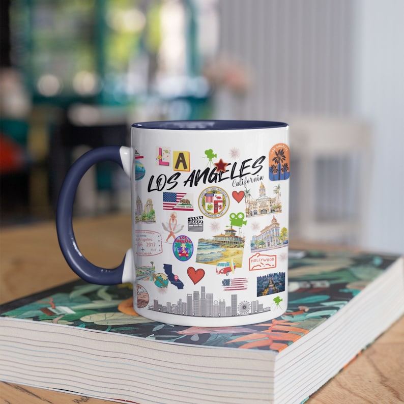 Los Angeles Coffee Mug California Souvenir Cup Birthday Gift Suitable ...