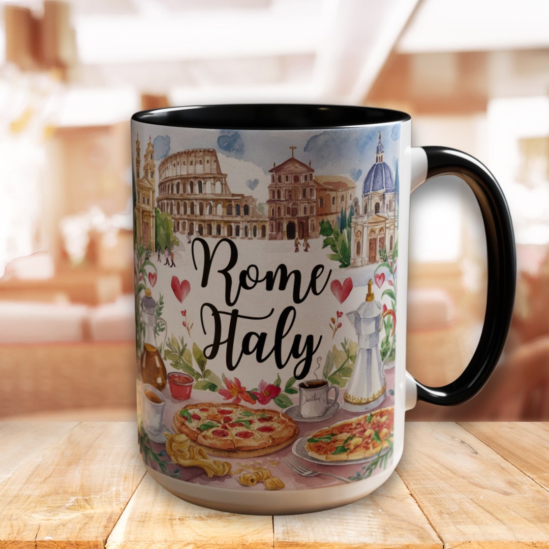 Rome Italy Mug: 15 Oz Travel Keepsake - Etsy