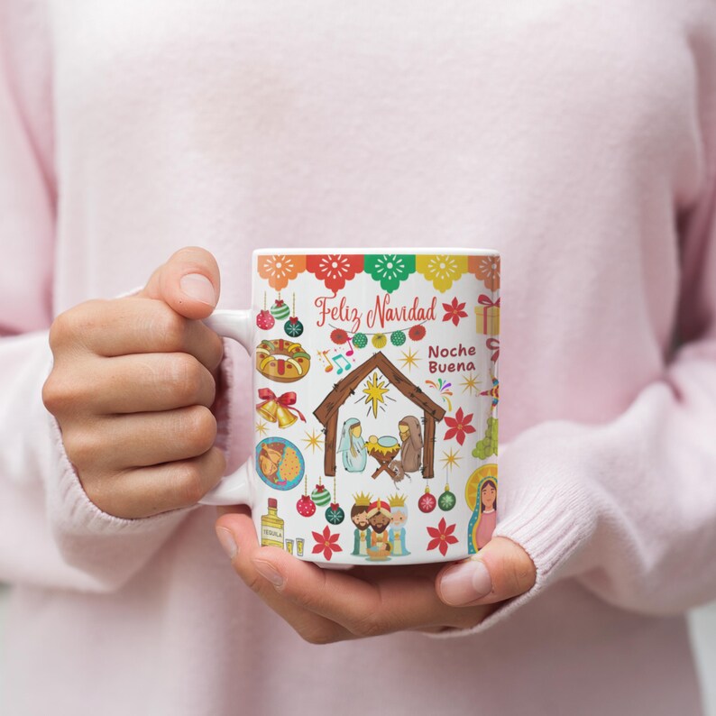 Feliz Navidad Coffee Mug: Mexican Christmas Holiday Ceramic Cup - Etsy
