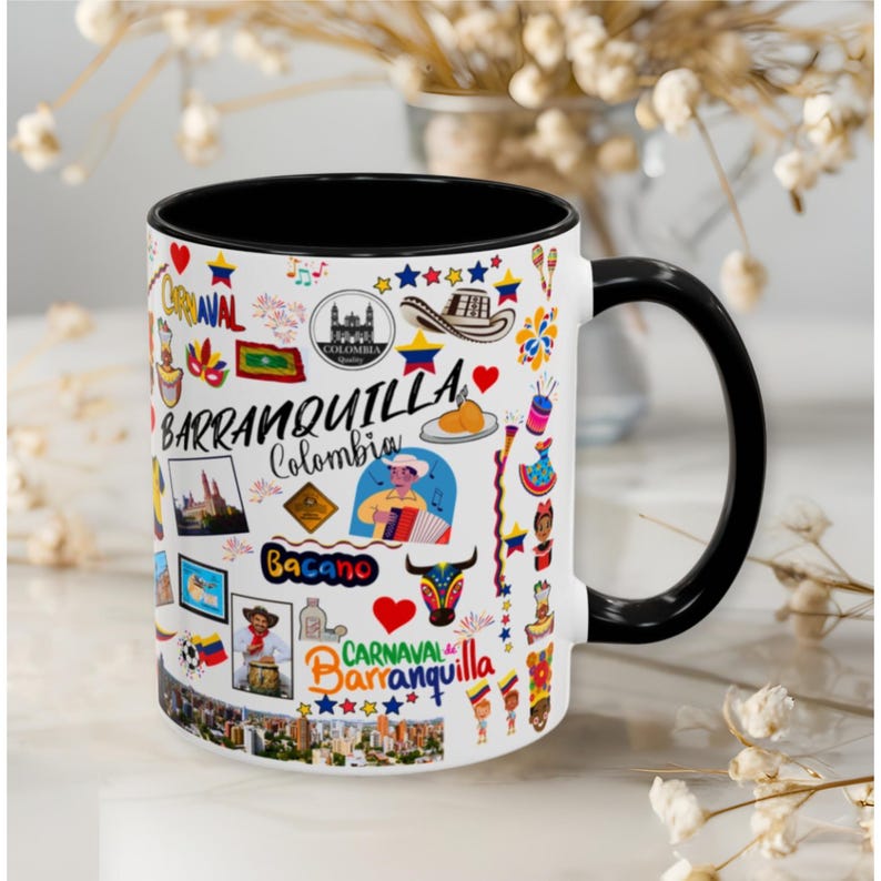 Barranquilla Colombia Mug - Colombian Souvenir Cup, Skyline Coffee Cup ...