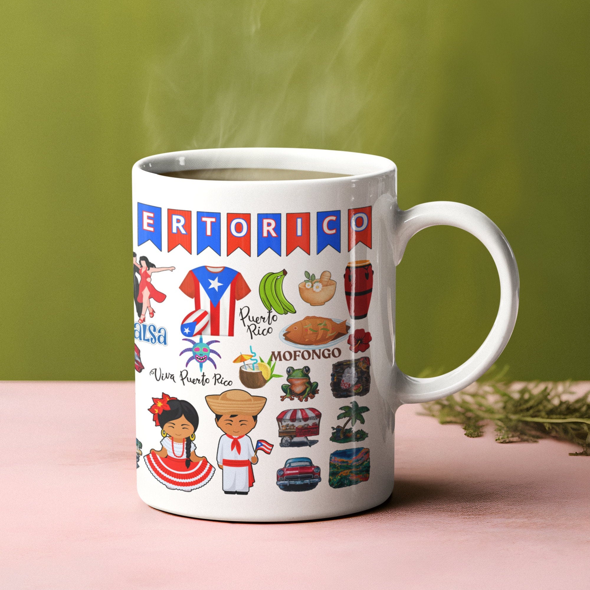 Puerto Rico Coffee Cup, Puerto Rican Souvenir, Mug for Celebrations or ...