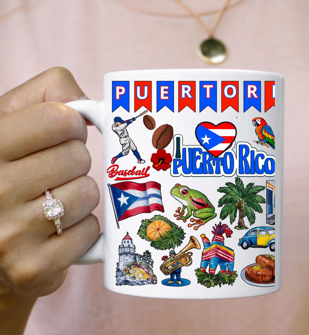 Puerto Rico Coffee Cup, Puerto Rican Souvenir, Mug for Celebrations or ...