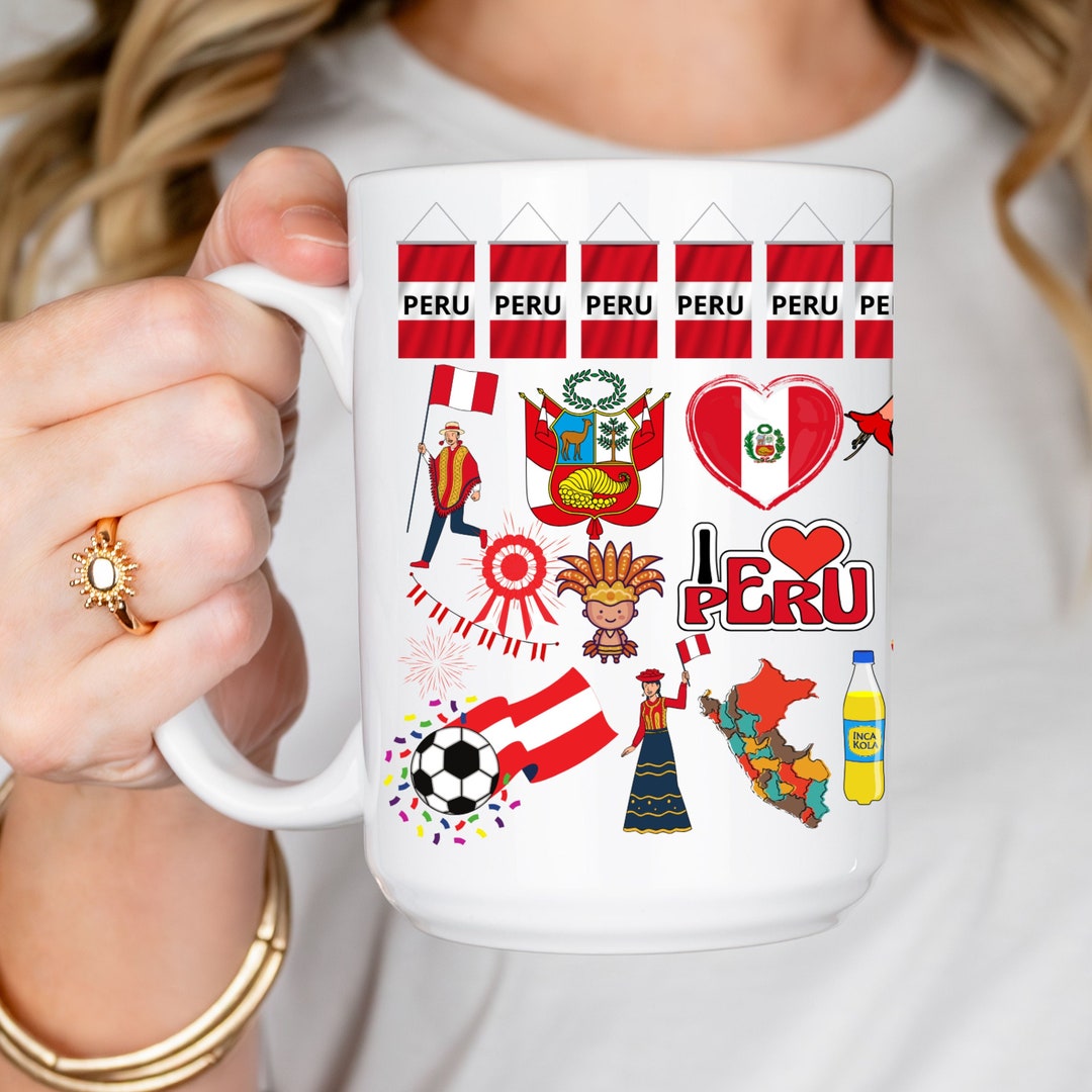 Peru Souvenir Ceramic Coffee Mug, 15 Oz - Ideal Peruvian Gift for Any ...