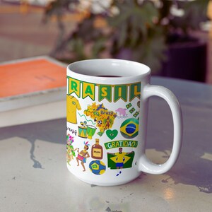 Brazil Souvenir Coffee Mug: Brazilian Pride Gift, 15 Oz - Etsy