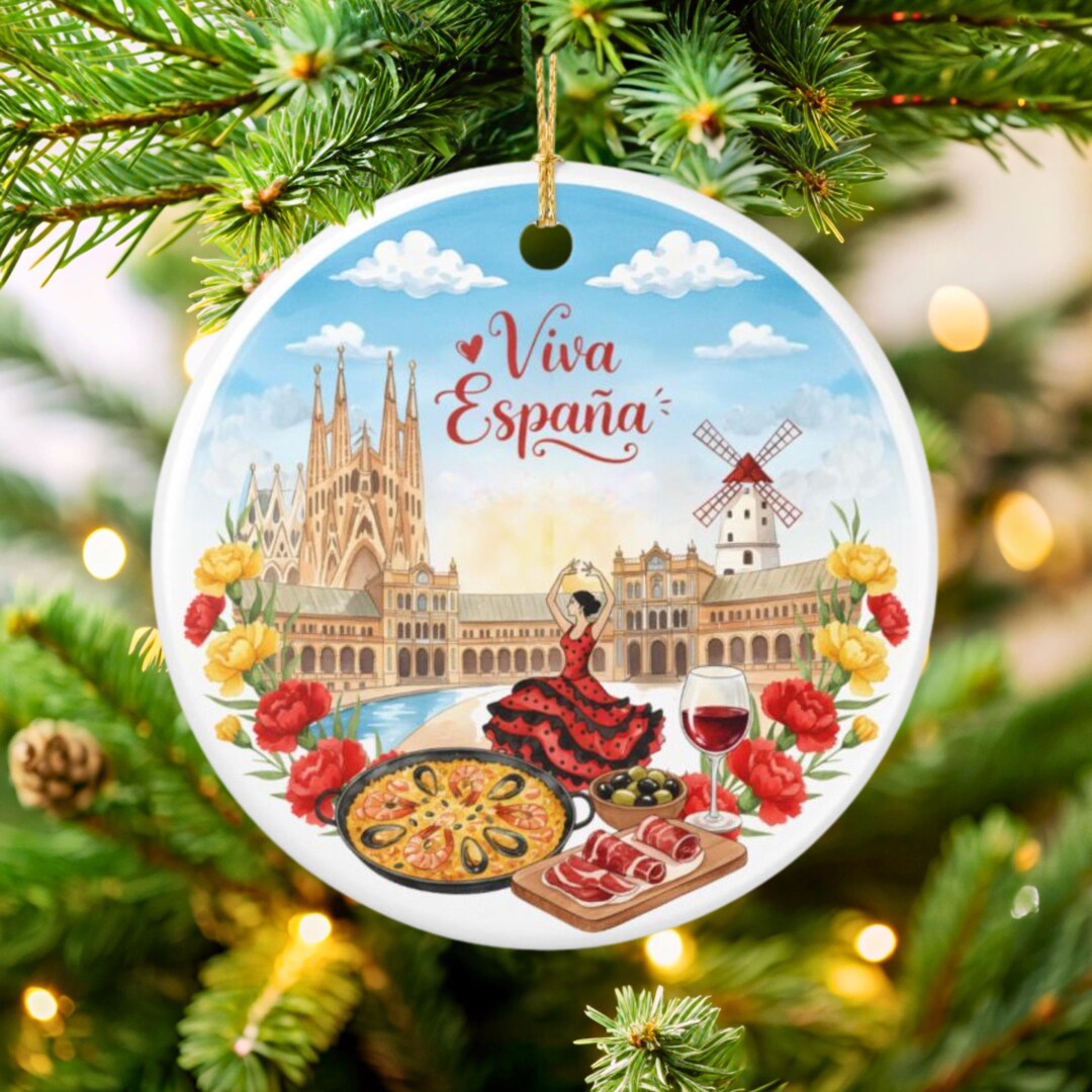 Spain Ceramic Ornament Sagrada Familia Flamenco | Travel Souvenir ...