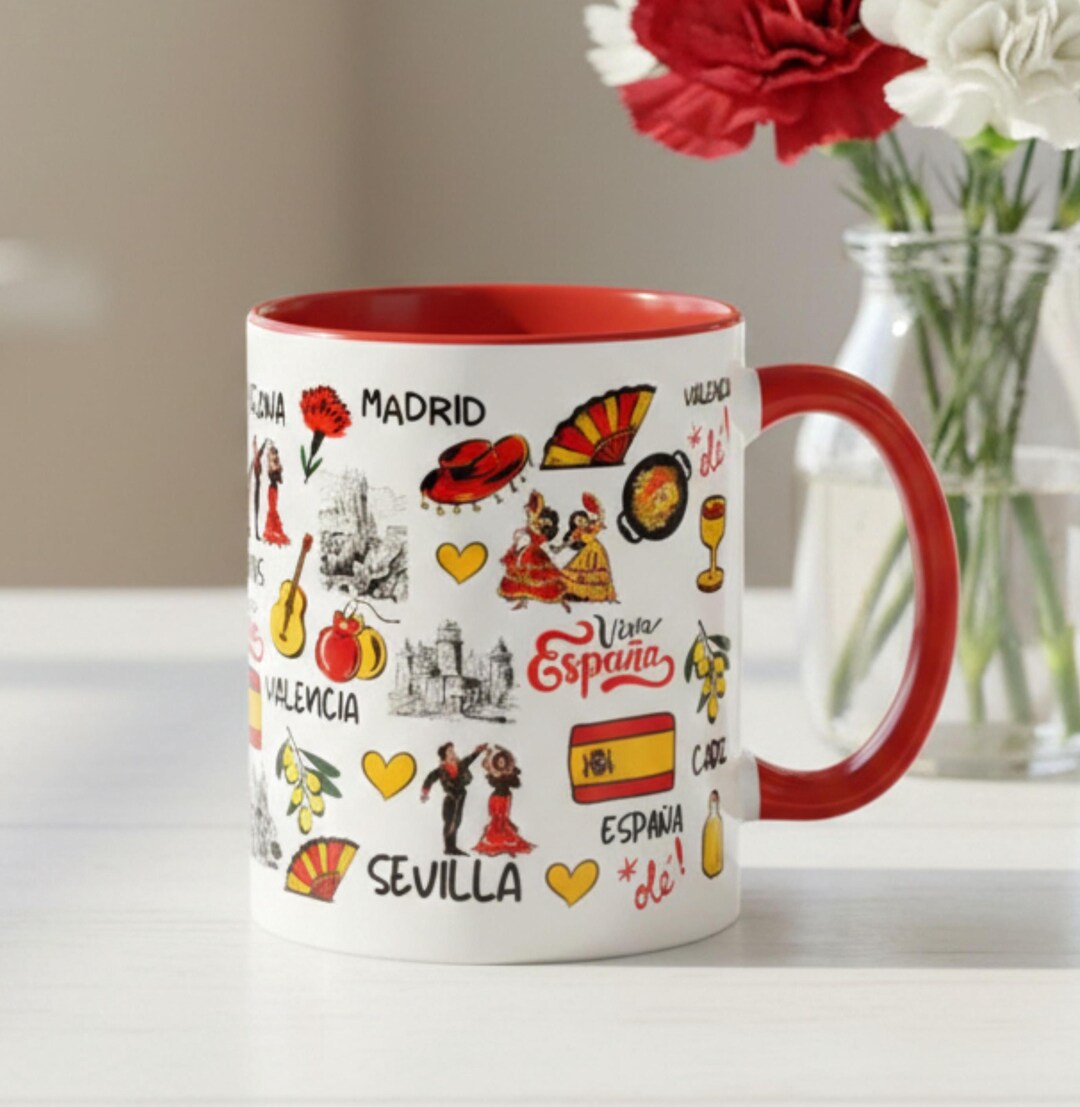 Spain Coffee Mug 11 Oz: Spanish Travel Souvenir - Etsy